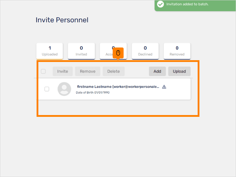 Invite Personnel to a Resource Pool – MyPass Global Support
