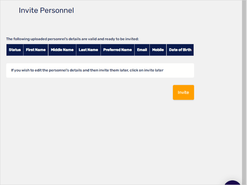 Invite Personnel to a Resource Pool – MyPass Global Support