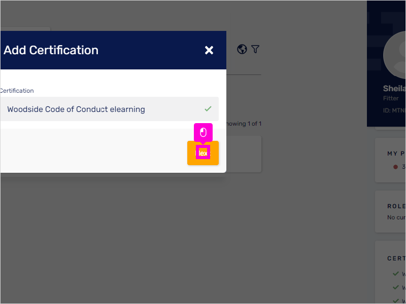 How to Assign Desired Woodside Inductions – MyPass Global Support