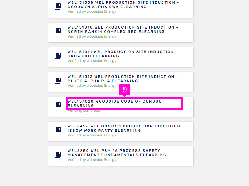 How to Assign Desired Woodside Inductions – MyPass Global Support