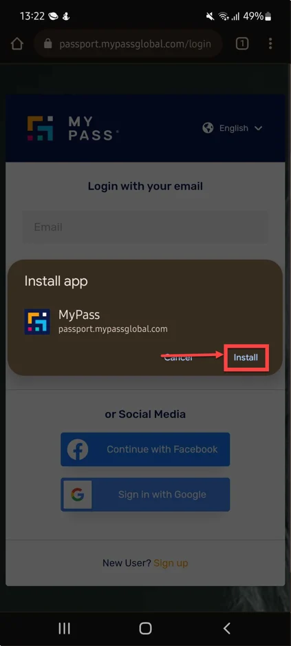 Descarga la aplicación web de MyPass – Soporte MyPass Global