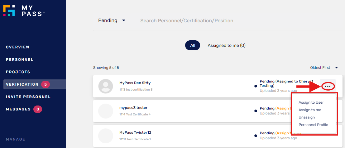 Verify Internal Certificates – MyPass Global Support