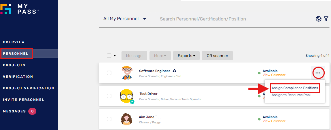 Compliance Position Notification – MyPass Global Support