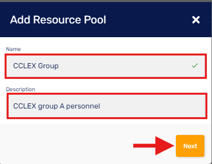 Create a Resource Pool – MyPass Global Support