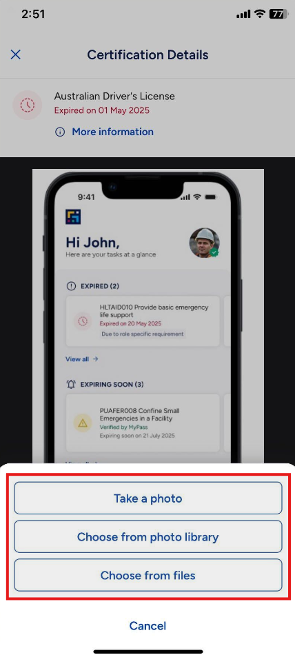 Update a Certification – MyPass Global Support
