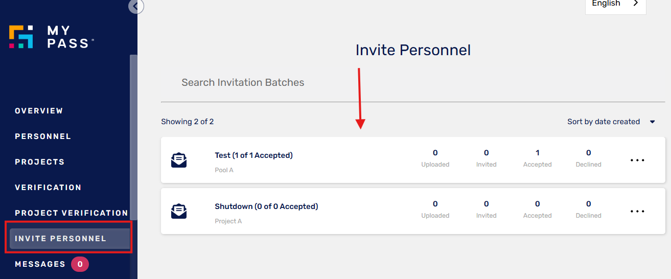 Invite Personnel to a Resource Pool – MyPass Global Support