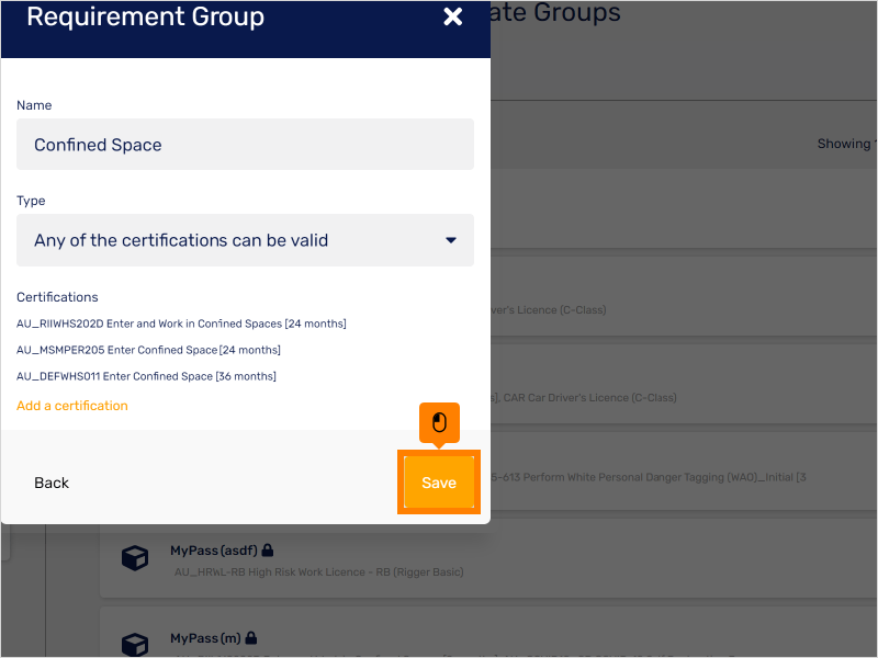 Create Certificate Groups – MyPass Global Support