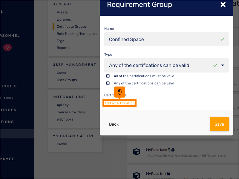 Create Certificate Groups – MyPass Global Support