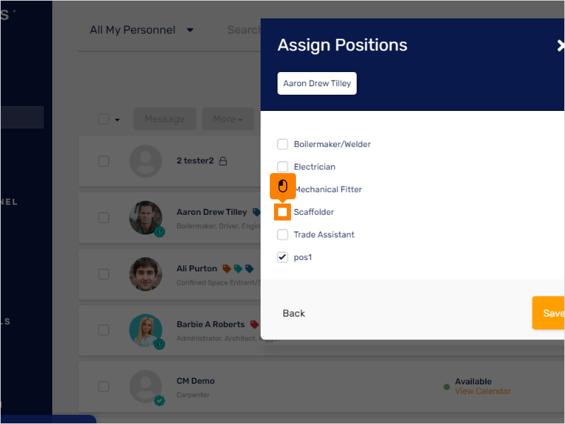 Assign a Compliance Position – MyPass Global Support