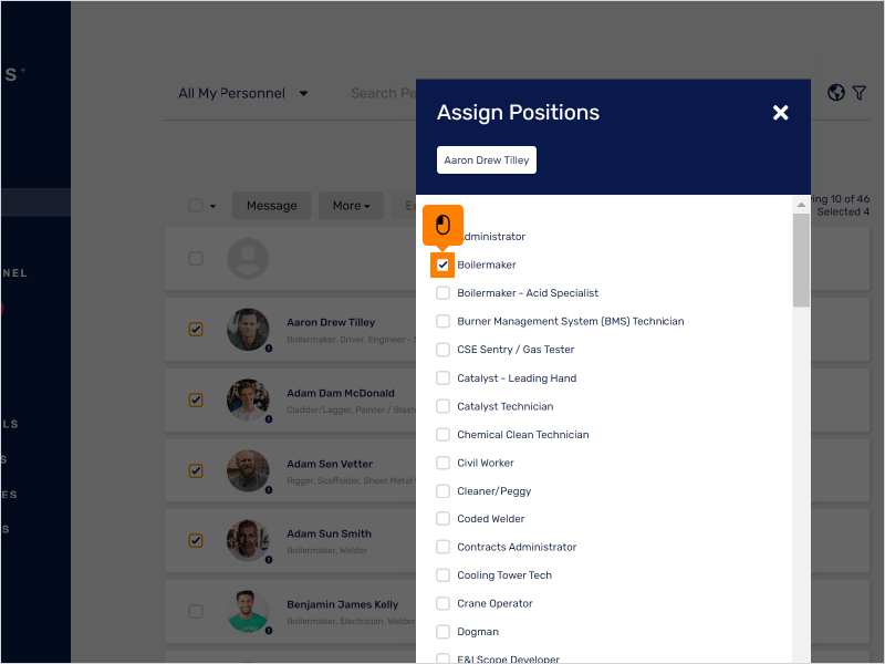 Assign a Compliance Position – MyPass Global Support